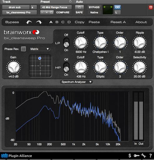 Brainworx bx_cleansweep Pro SAMPLER MACHINE